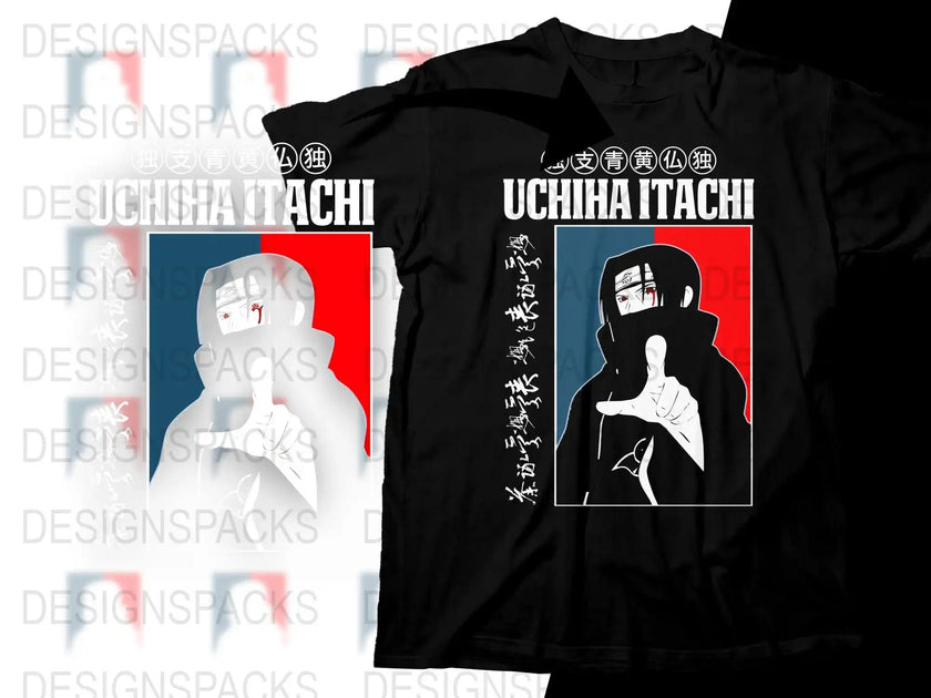 Uchiha Itachi Anime Design Graphic Tees Png Digital Download
