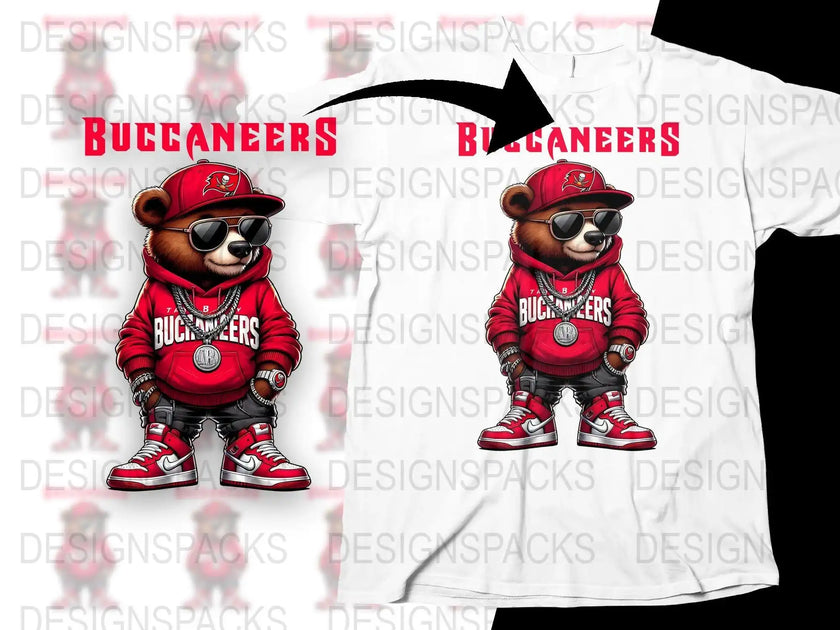 Tampa Bay Buccaneers Football Swag Teddy Bear Png Digital Download