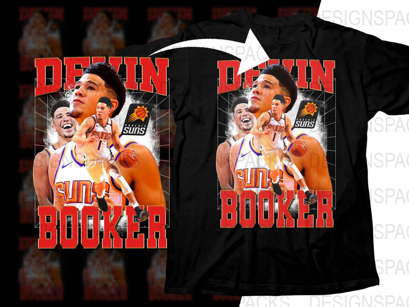 Devin Booker Phoenix Suns Basketball Superstar Bootleg Png Digital Dow