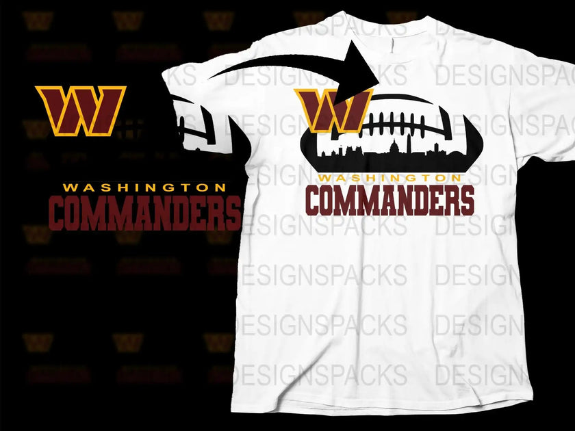 Washington Commanders Official NFL Logo Graphic Png Digital Download