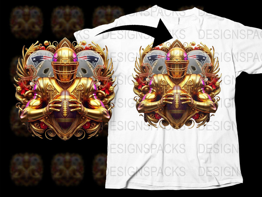 Golden NFL Team Logo Glorious Png Digital Download