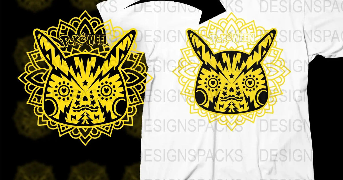 Pokeween Halloween Pikachu Inspired Cute Graphic Png Digital Download ...