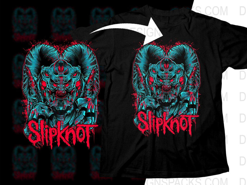 Slipknot Band Rock Design Horror Theme Png Halftone Digital Download