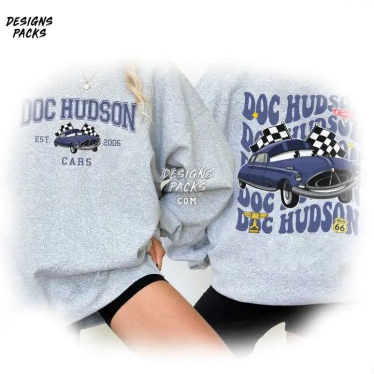 Cartoon Doc Hudson Racing Cars PNG Design