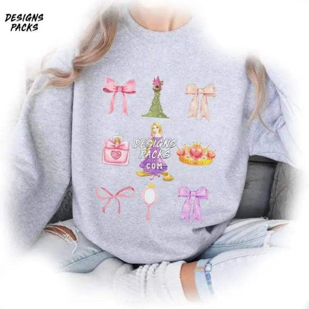 Cartoon Rapunzel Coquette Princess Birthday Girl Cartoon land Princess