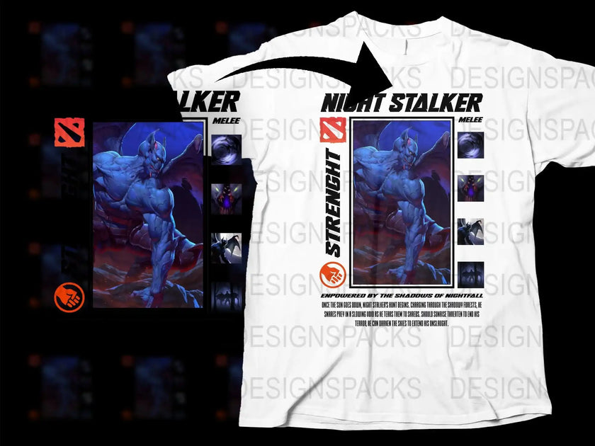 Night Stalker Hero Character from Dota 2 Strength Png Digital Download