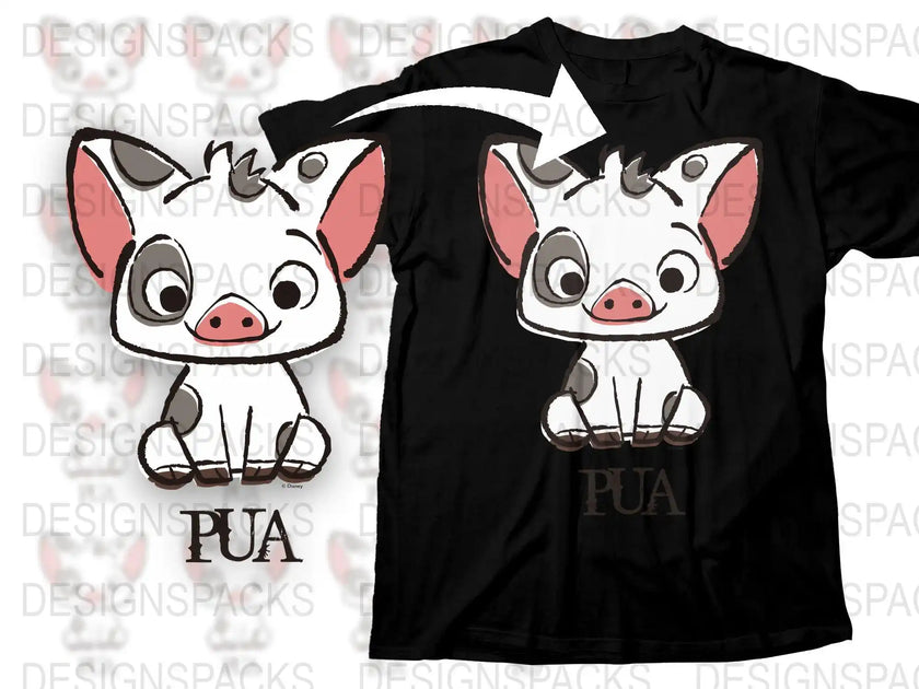 Adorable Pua Cartoon Character Graphic Kids Png Digital Download