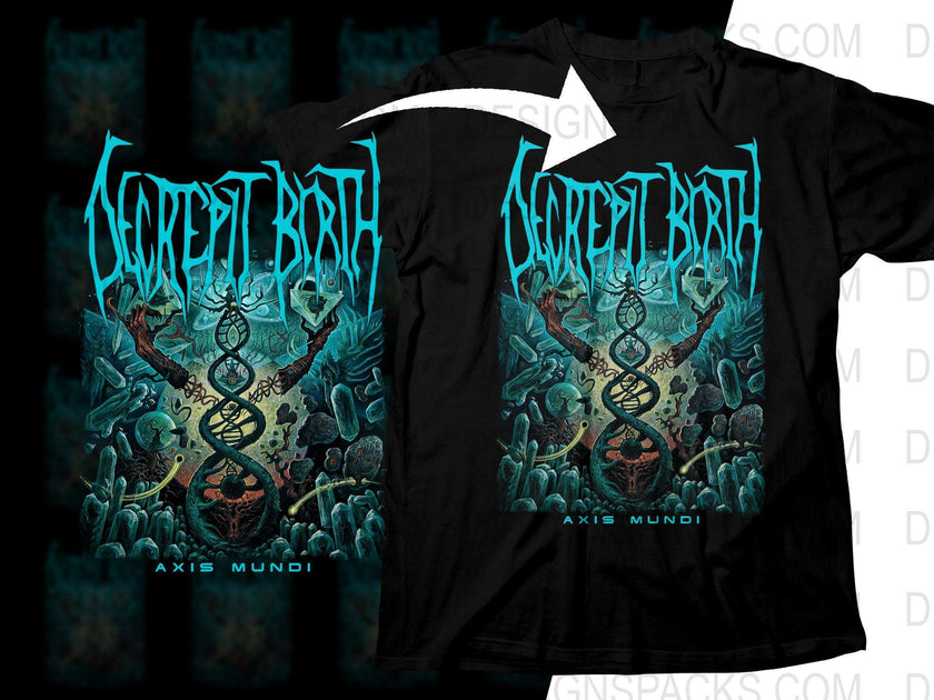 Unique Decrepit Birth Album Art Axis Mundi Png Halftone Digital Downlo