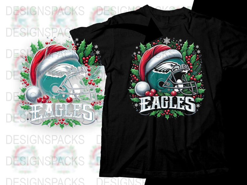 Philadelphia Eagles Christmas Helmet Festive Png Digital Download