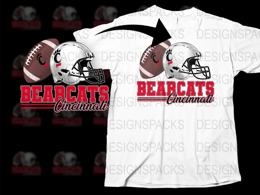 University of Cincinnati Bearcats Logo Graphic Png Digital Download