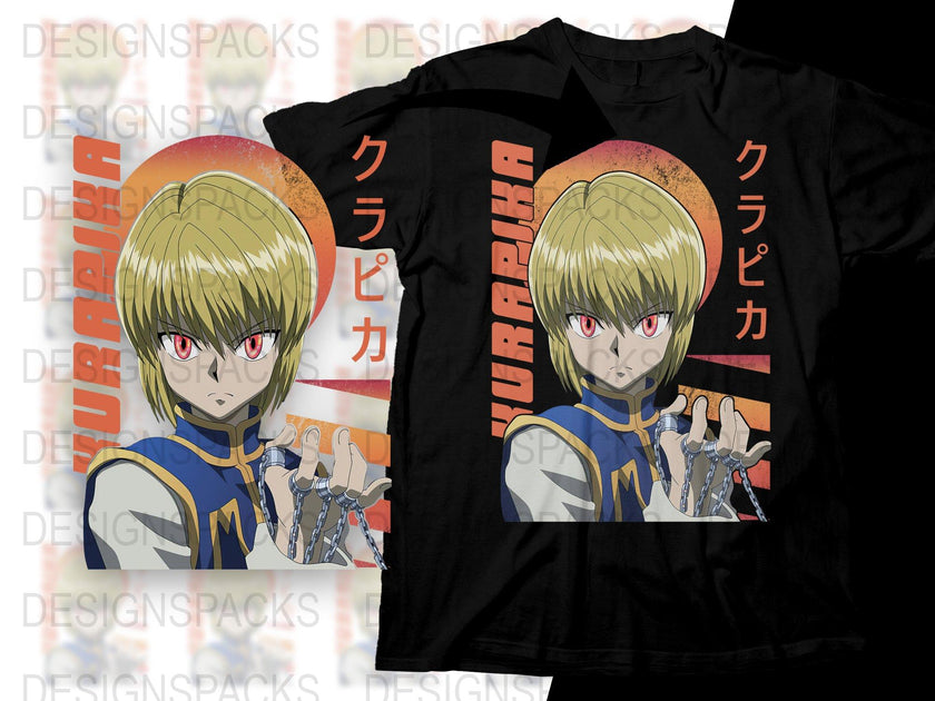 Kurapika Design Graphic Anime Style Png Digital Download
