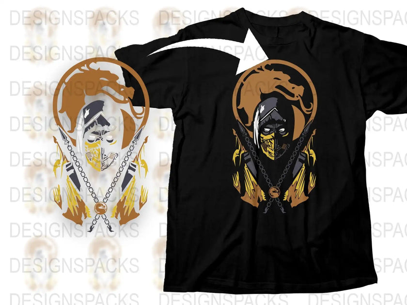 Scorpion Fan Art Graphic Gaming Theme Png Digital Download