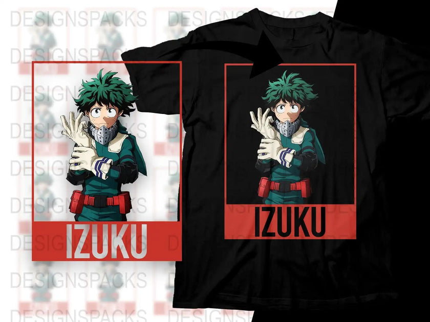 Bold My Hero Academia Izuku Art Png Digital Download