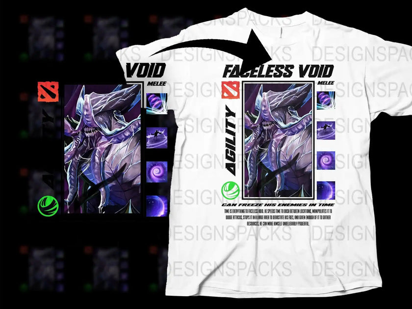 Faceless Void Freeze Enemies in Time Design Dota 2 Png Digital Downloa