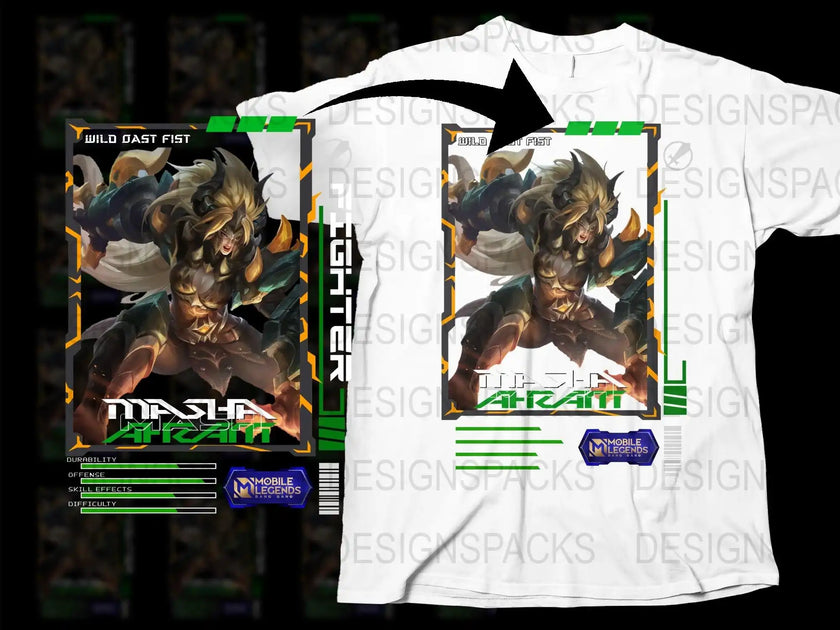 Wild Beast Fist Leona Skin MLBB Design Png Digital Download