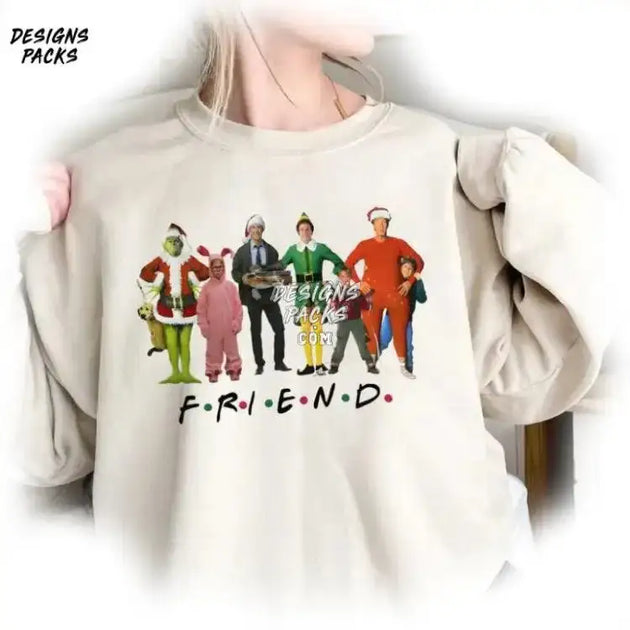 Christmas Grinch Friends Christmas Movie PNG Design