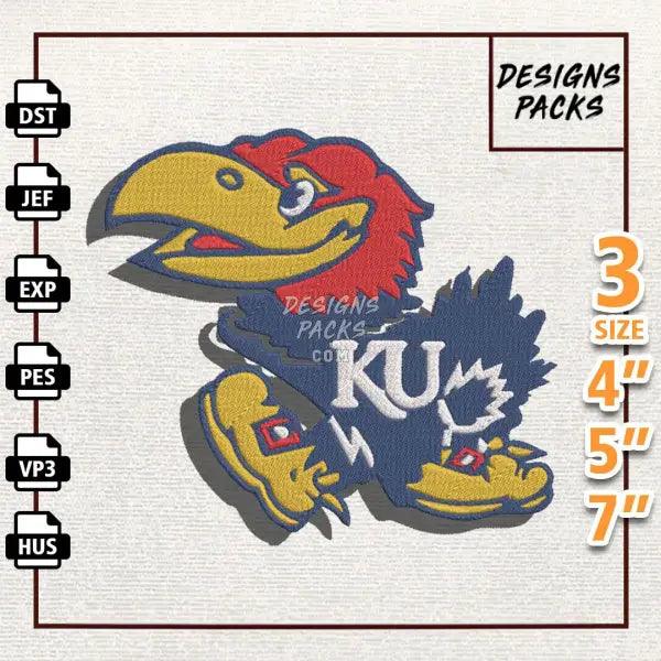 College Football Kansas Jayhawks Embroidery Design