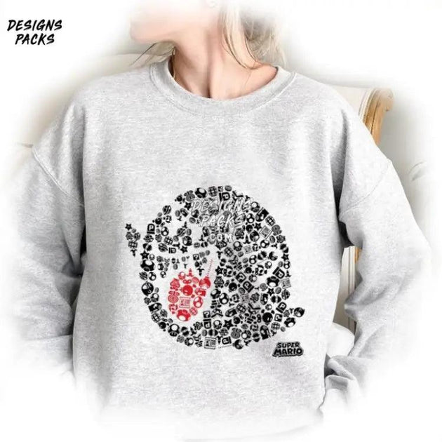 Cute Super Mario Iconic Boo Portrait Graphic Super Mario Iconic Boo PN