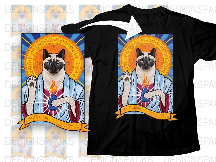 Artistic St. Birman Patron Saint Rising The Living Png Digital Downloa