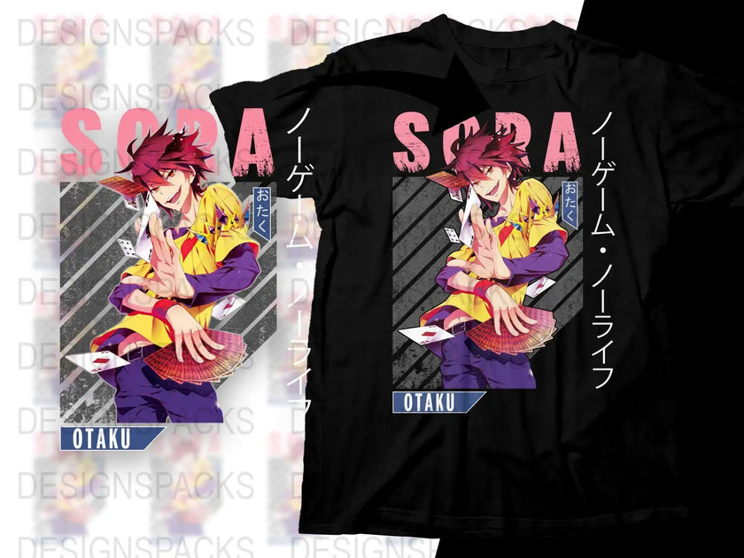 Sora Anime Graphic Otaku Design Png Digital Download