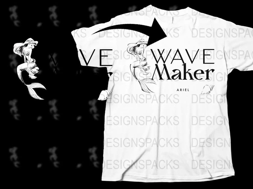 Ariel Wave Maker Graphic Design Png Digital Download