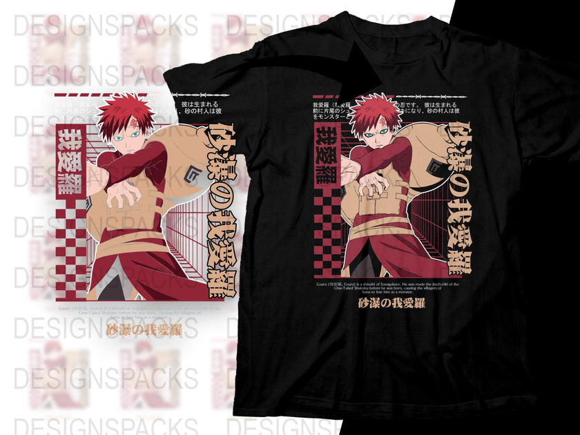 Gaara Anime Character Design Exclusive Png Digital Download