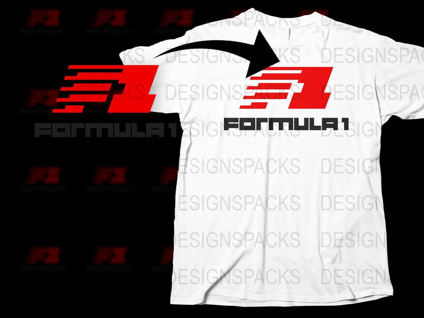 Formula 1 Retro Logo Design Classic Style Png Digital Download