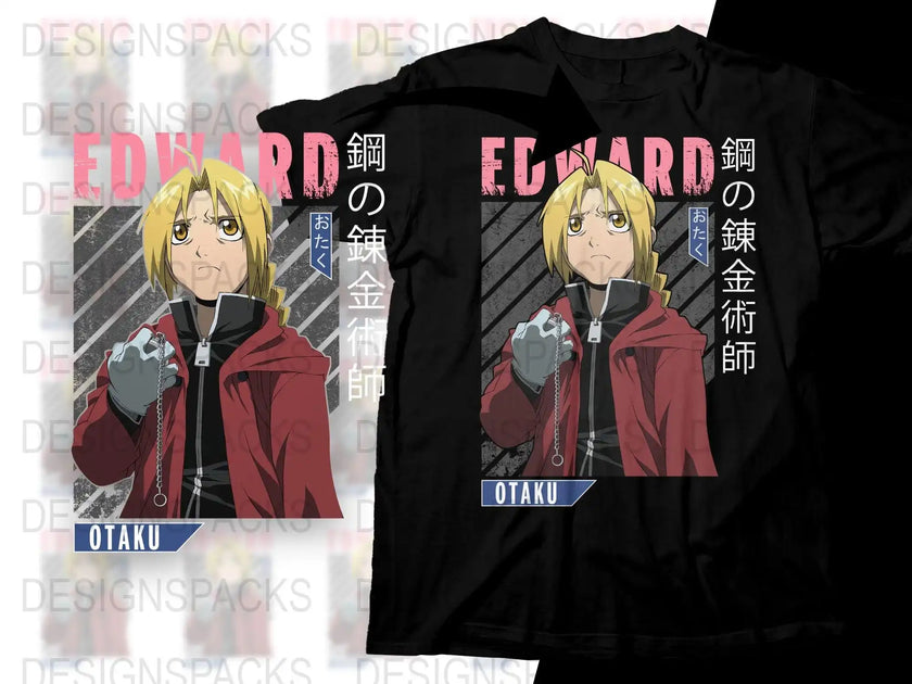 Edward Otaku Anime Graphic Png Digital Download