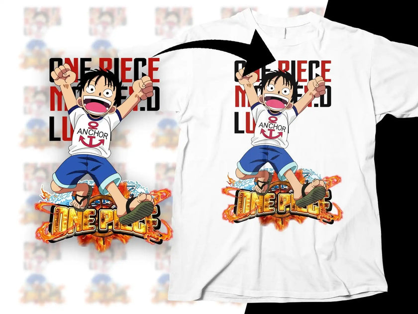 One Piece Monkey D. Luffy Kid Animated Graphic Png Digital Download