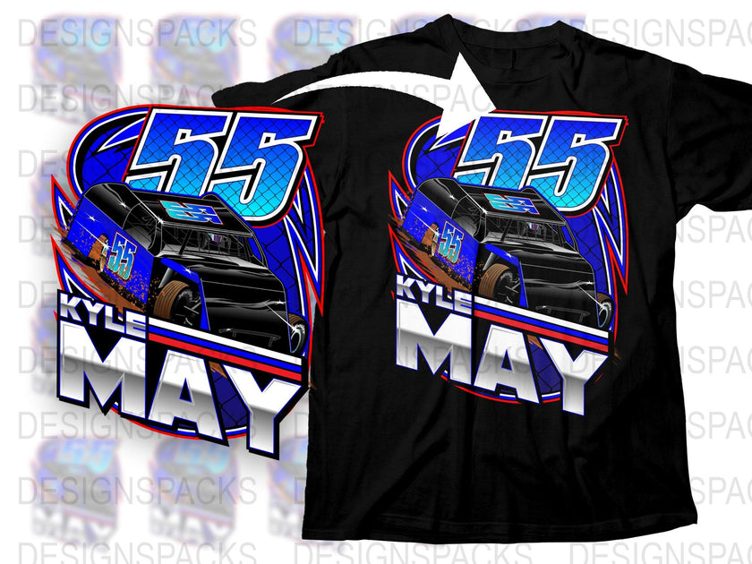 Racing Car Number 55 Kyle May Graphic Png Digital Download