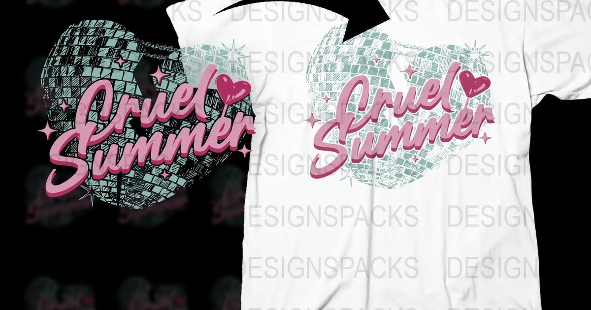Cruel Summer Design Christmas Png Digital Download with Disco Ball Hea ...