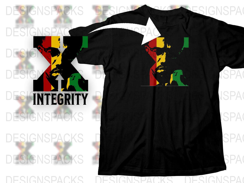 Integrity X Flag Colors Graphic Design Png Digital Download