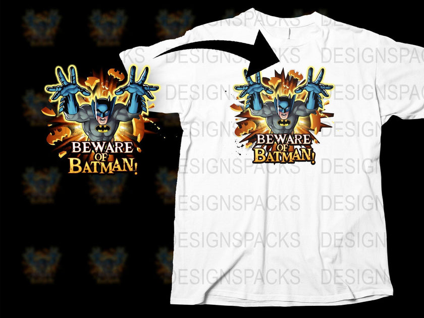 Beware Of Batman Graphic Halloween Png Digital Download