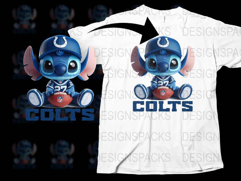 Adorable NFL Colts Fan Art Png Digital Download for All Ages
