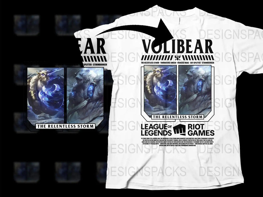 Volibear League Of Legends The Relentless Storm Png Digital Download