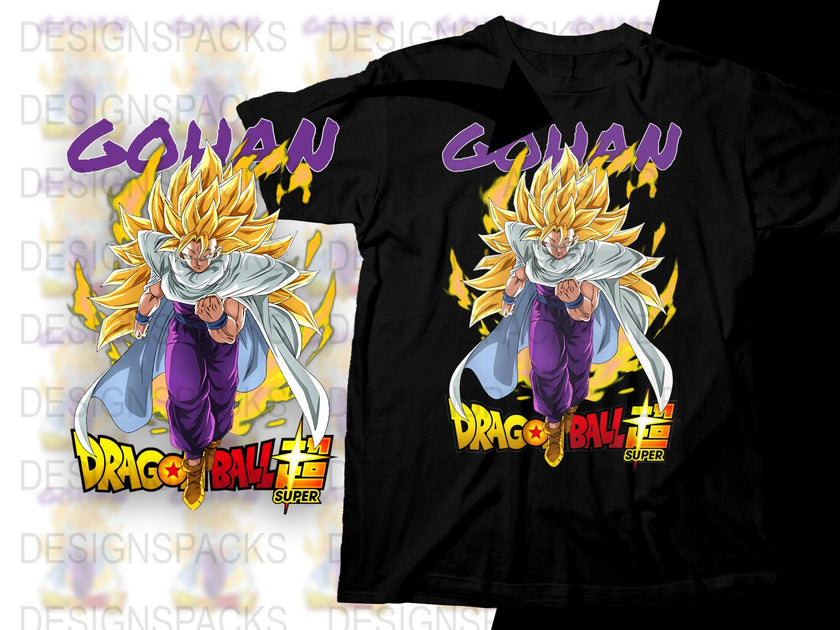 Dynamic Super Saiyan Gohan Dragon Ball Super Png Digital Download