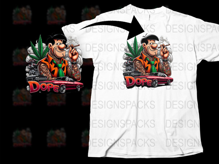 Flintstones Fred Flintstone Weed 420 Dope Vibe Png Digital Download