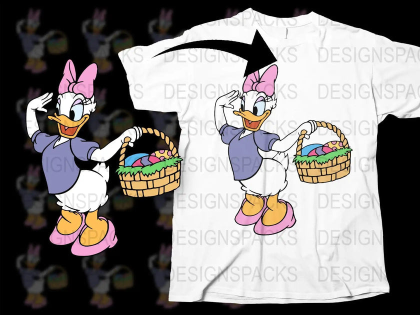 Daisy Duck Celebrates Easter Png Digital Download