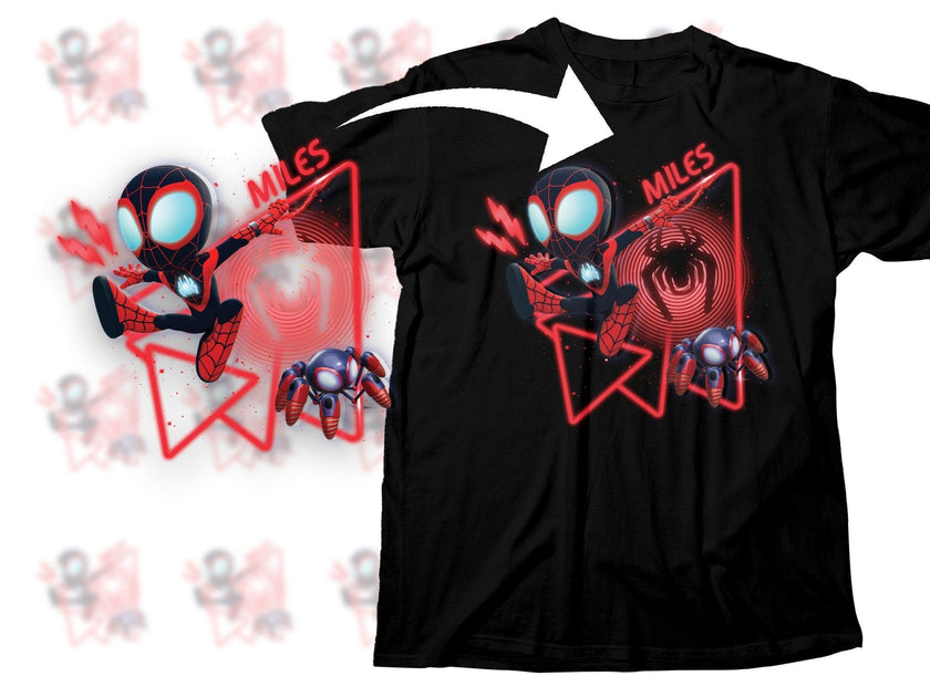 Energetic Miles Morales Spider-Man Graphic Png Digital Download