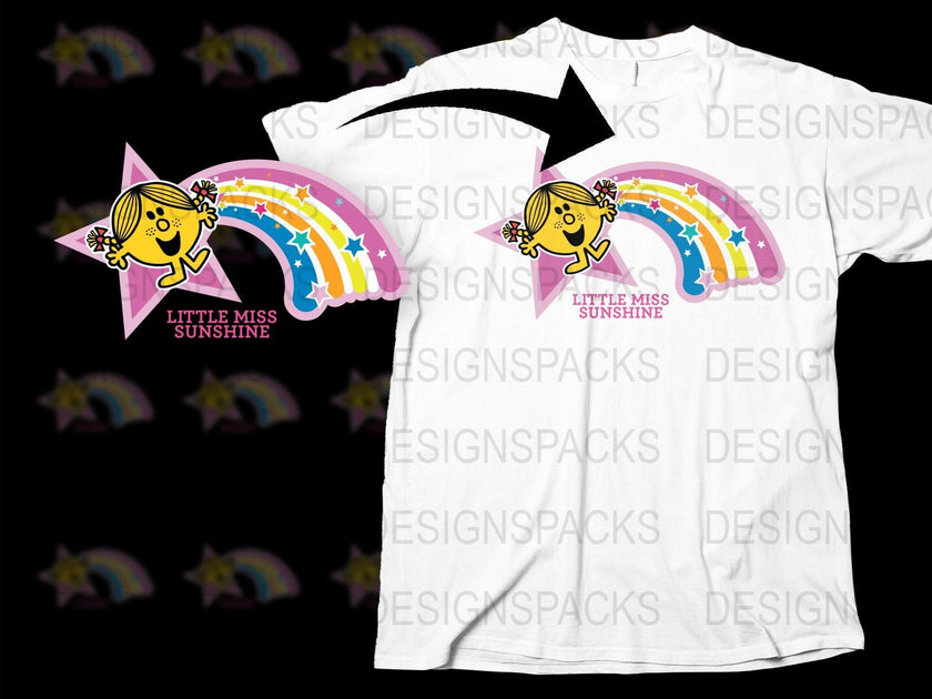 Little Miss Sunshine Character Design Png Digital Download