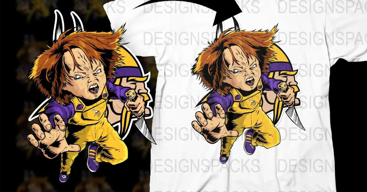 Chucky Halloween Football Theme Png Digital Download – DESIGNSPACKS