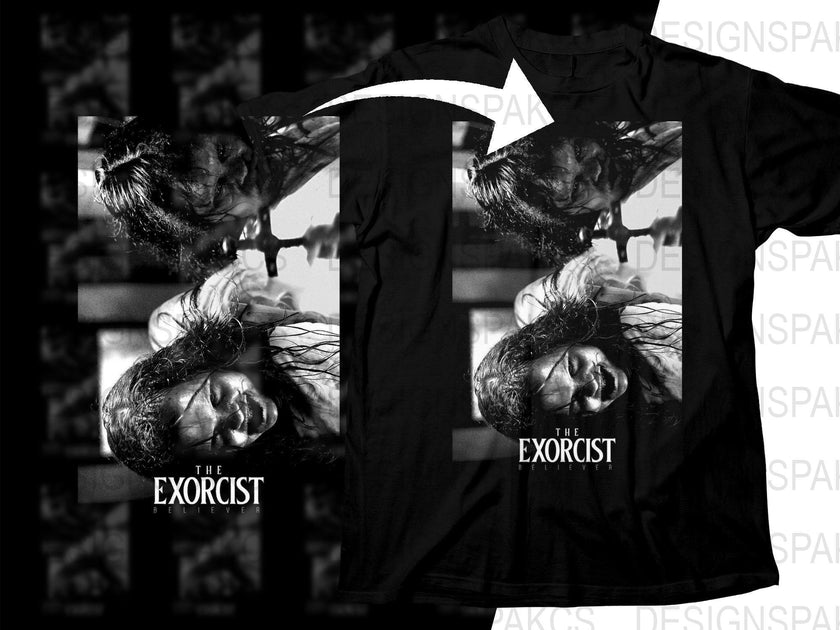The Exorcist Believer Classic Horror Movie Halftone Png Digital Downlo