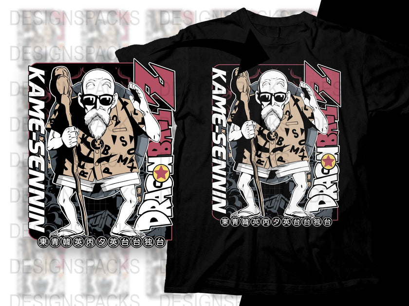 Master Roshi Dragon Ball Z Anime Png Digital Download