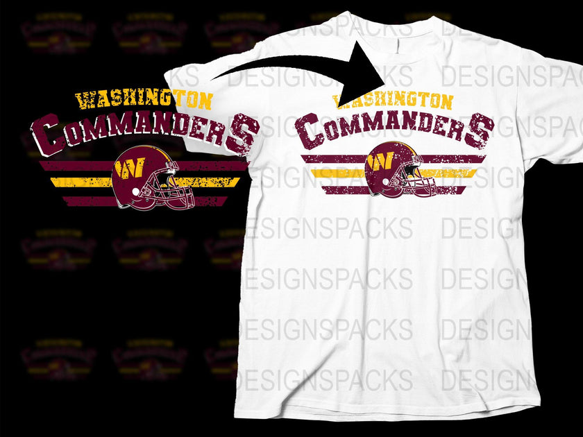 Vintage Washington Commanders Design Png Digital Download