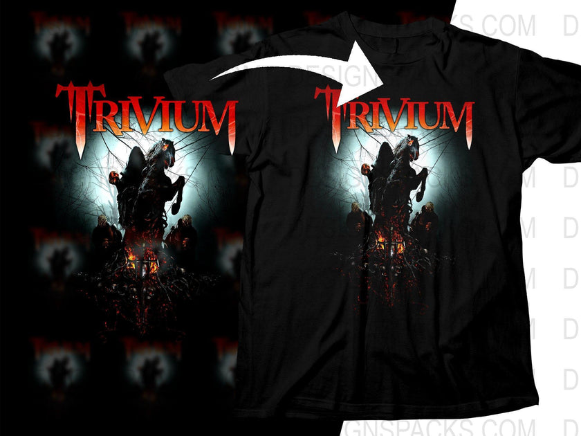 Trivium Band Album Cover Art Rock Design Png Halftone Digital Download