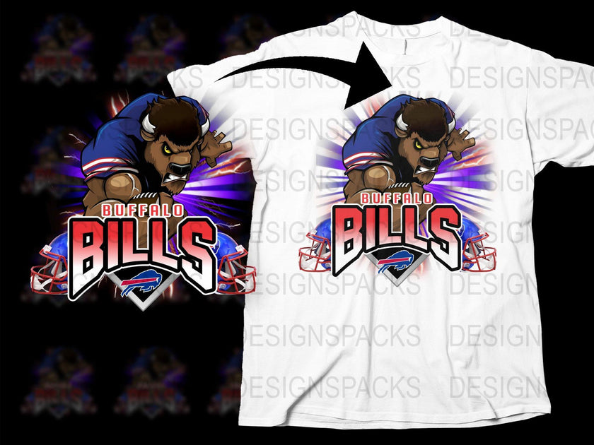 Fierce Buffalo Bills Football Team Mascot Png Digital Download