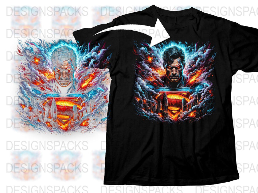 Superman Firestorm Graphic Print Png Digital Download
