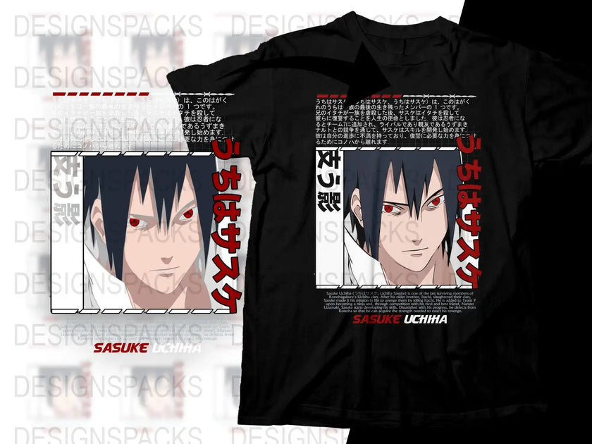 Sasuke Uchiha Graphic Anime Png Digital Download