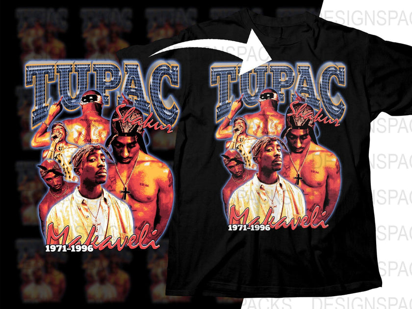 Tupac Shakur Display of Iconic Moments Png Digital Download
