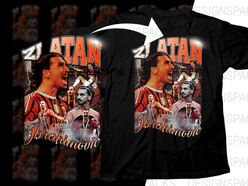 Iconic Soccer Legends Zlatan Ibrahimovic Bootleg Soccer Png Digital Do